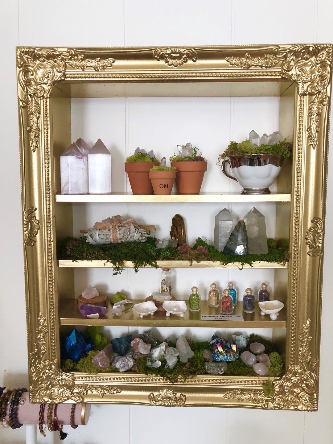 Crystal Display, Crystal Shelf, Crystal Organizer, Shelf for Crystals ...