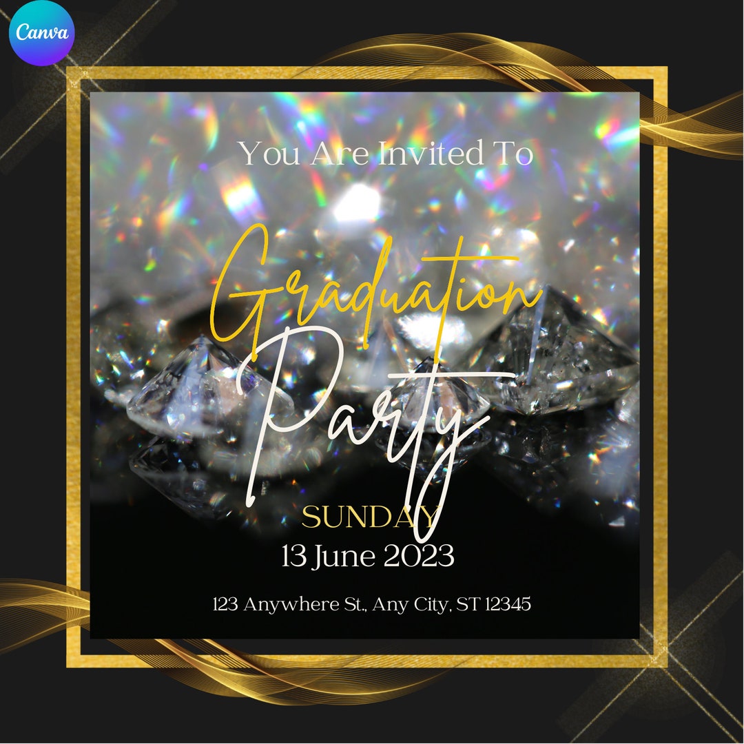 Personalize Graduation Party Invite, Text Invite, Prom Send off ...