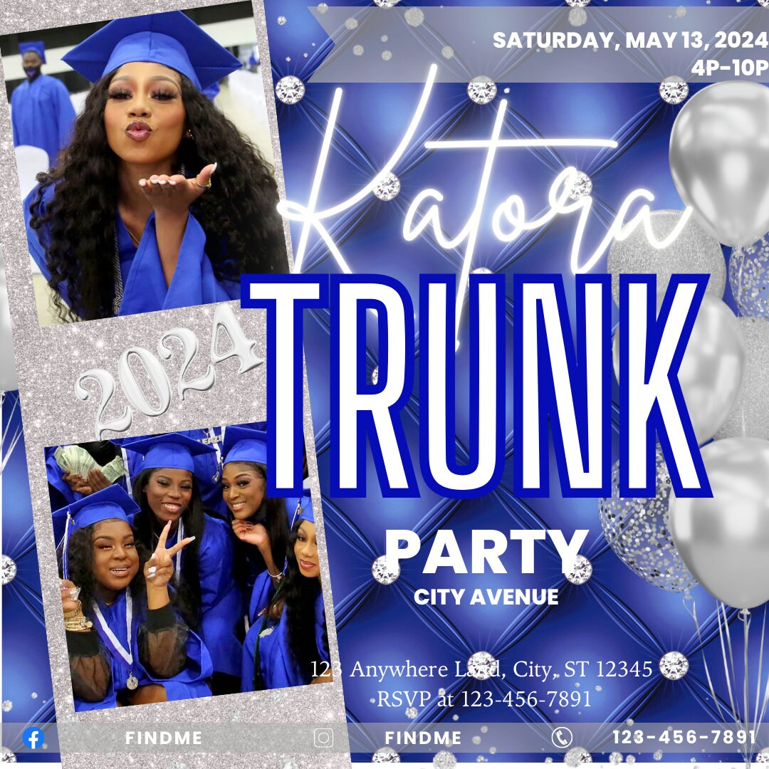 Personalize College Send-off Invitation, Trunk Party Invite, Event ...