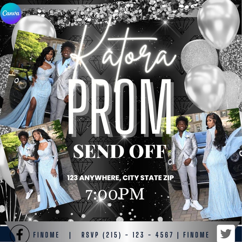 Personalize Prom Send off Flyer Invitation Text Invite - Etsy