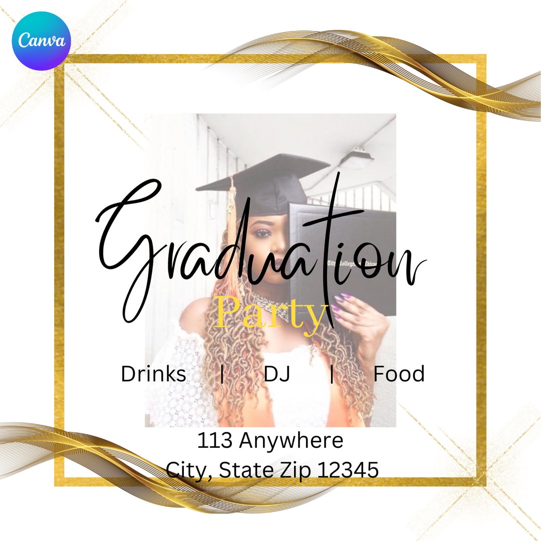 Personalize Graduation Party Invite, Text Invite, Prom Send off ...