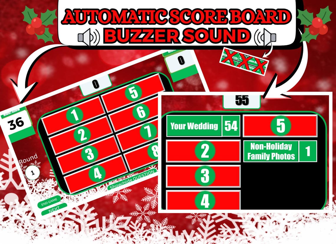 Christmas Fued Game | Family Fued I Family Christmas Party Game | Games ...