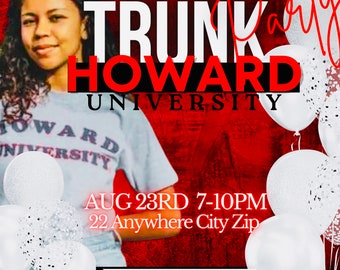 DIY Trunk Party Flyer Invitation Template for Men, College Send off ...