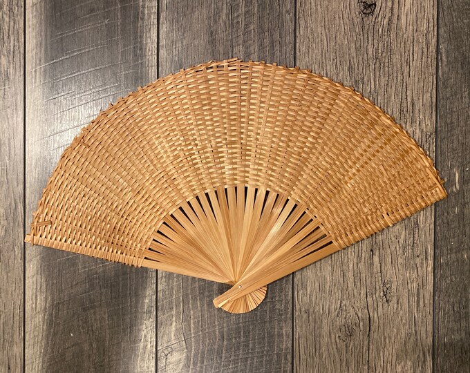 Gorgeous Fan Shaped Rattan Fan, Rattan Wicker Wall Fan Farmhouse Decor ...