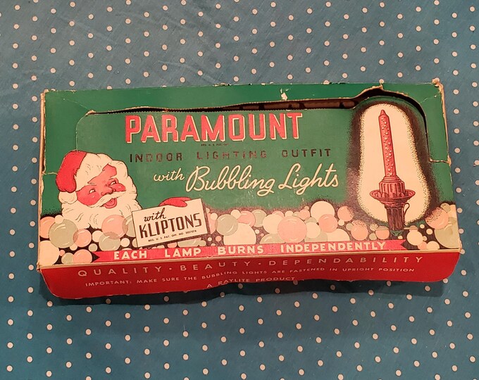 Vintage Retro Paramount Bubbling Light Set IOB for Christmas String ...