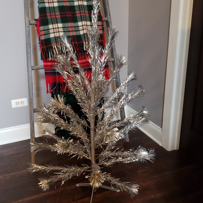 Vintage Silver Christmas Tree With Color Wheel - Etsy