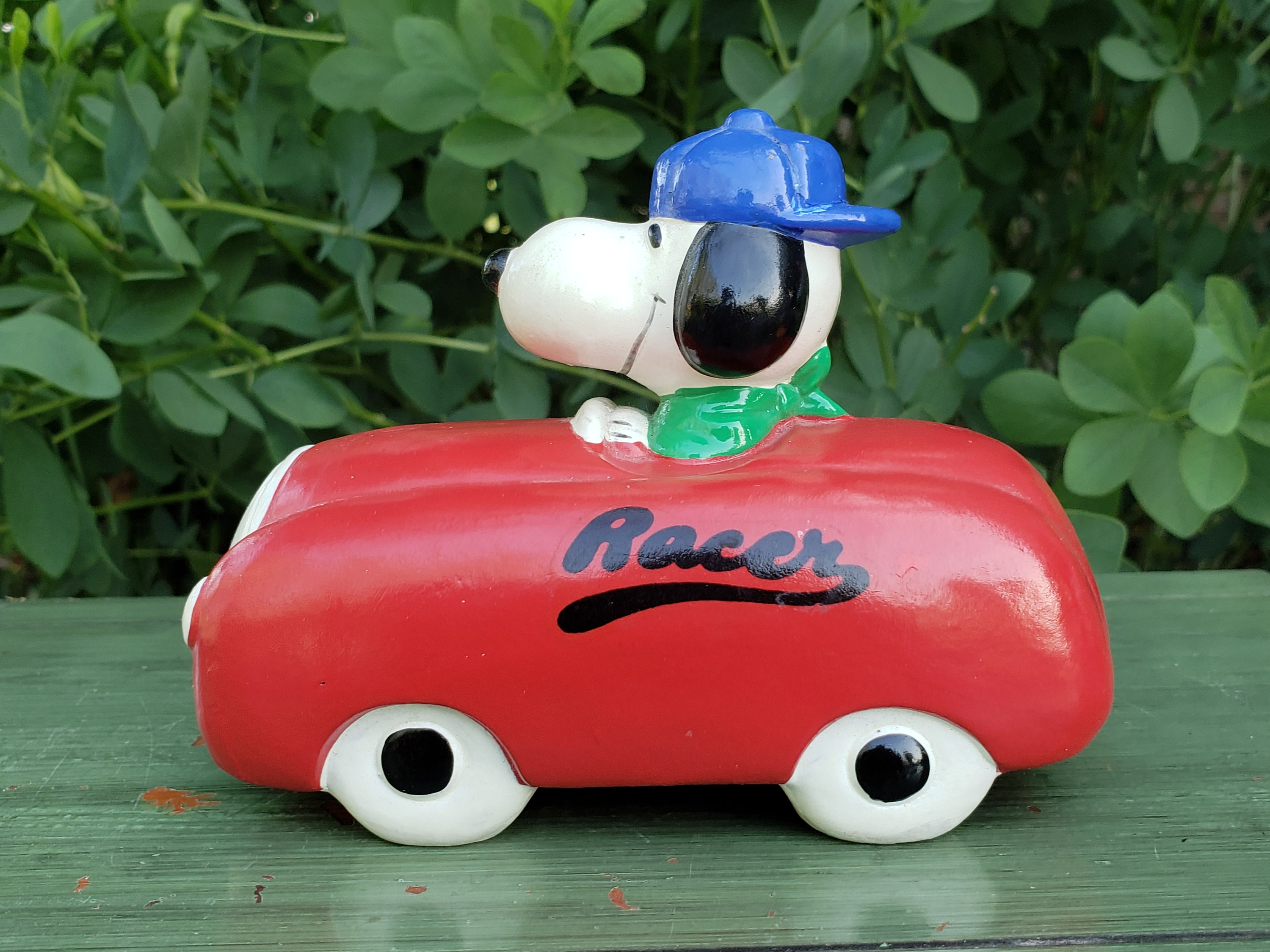RARE Snoopy Race Car Racer Bank Gift for Race Car Driver - Etsy