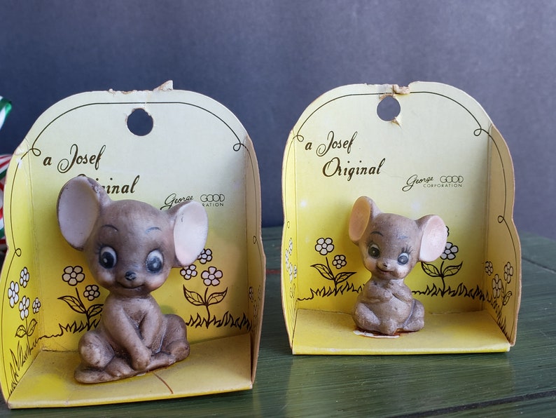 Retro Vintage Josef Original George Good Mice Set of 2 Mouse - Etsy