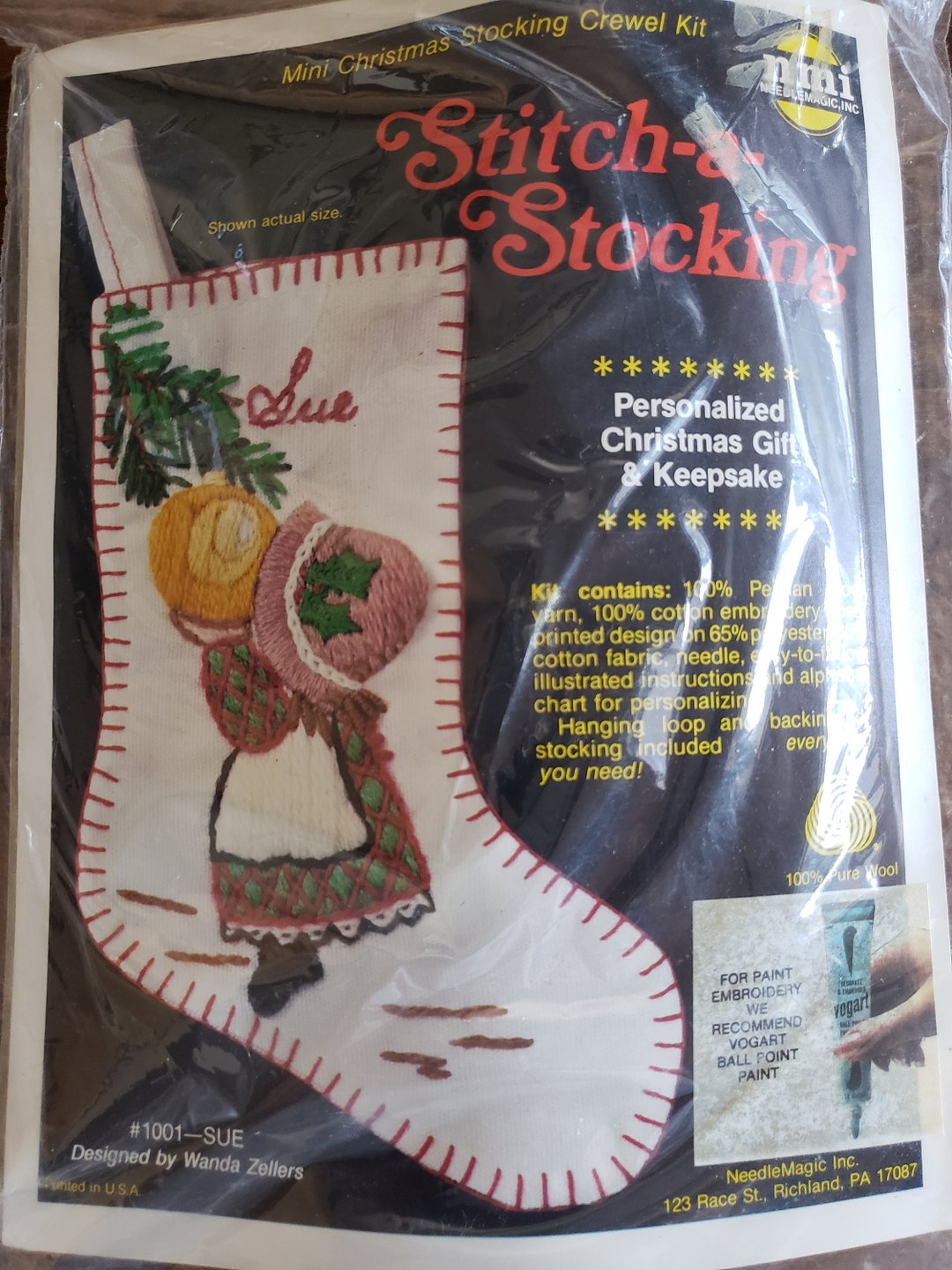 Mini Christmas Stocking Crewel Kit - Personalized Christmas Gift ...
