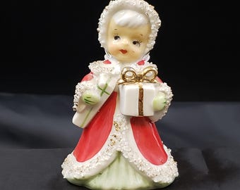 Vintage Lefton Christmas Angel Bell With Bells and Tree for Retro ...