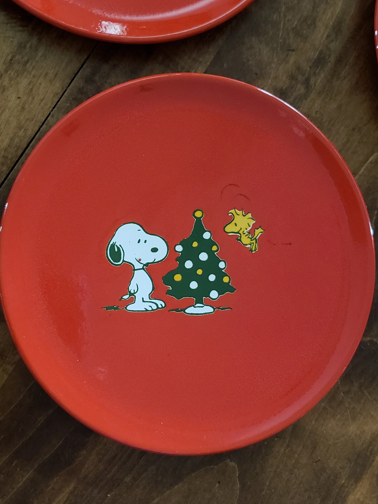 Snoopy Christmas Waechtersbach Plate Set of Four Gift for - Etsy
