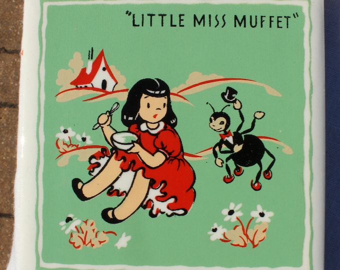Vintage Little Miss Muffet Plaque Tile by Park Avenue for Vintage ...