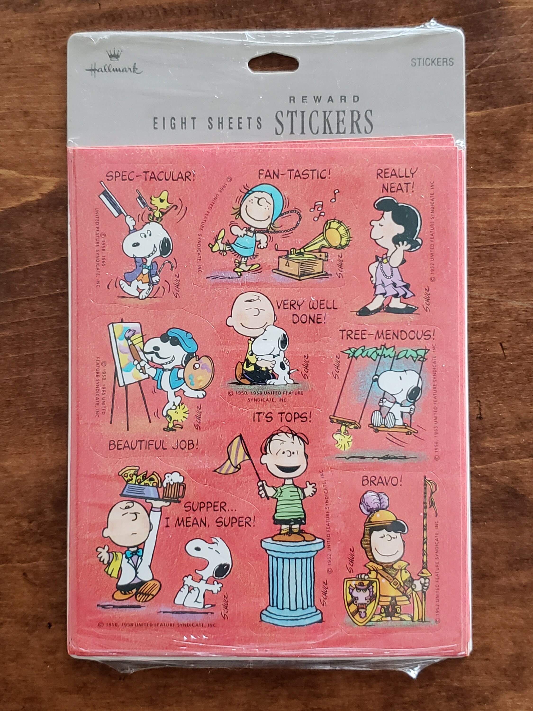 Peanuts Stickers 8 Sheets New in Unopened Package by Hallmark | Etsy