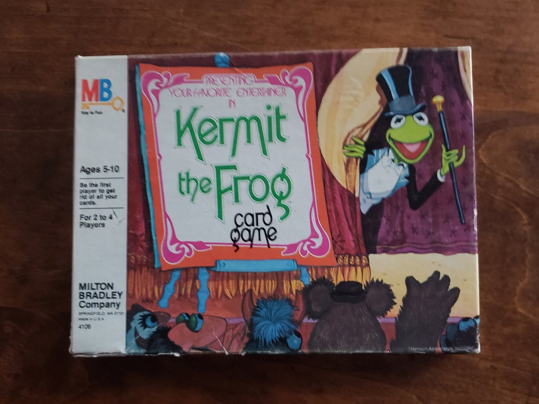 Retro Vintage Kermit the Frog Card Game for Ages 5-10 Milton Bradley ...