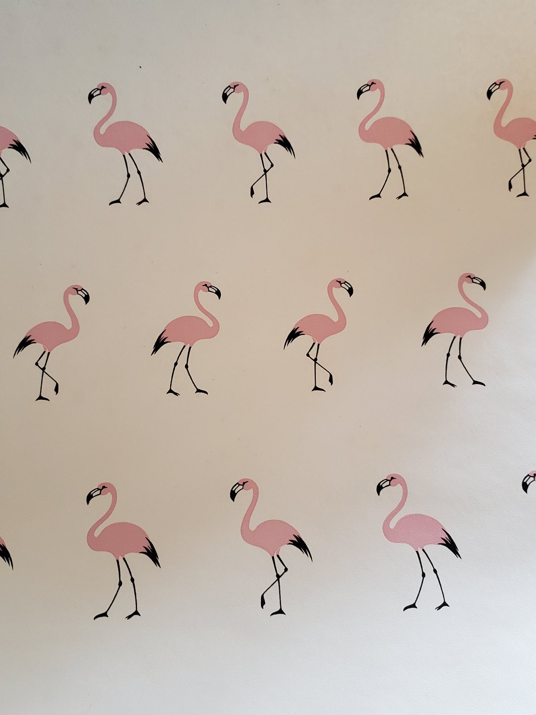 Vintage Pink Flamingo Wall Paper FULL Roll 55.4 Sq Ft for Retro Art ...