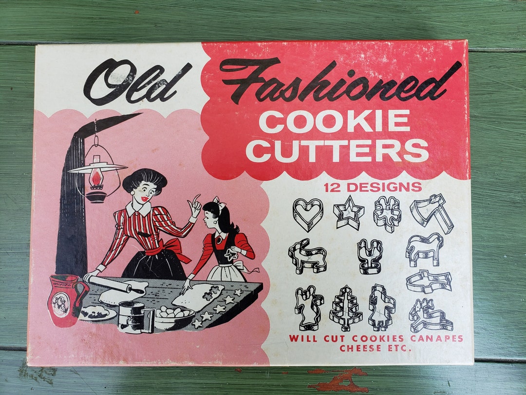 Vintage Old Fashioned Cookie Cutter Set for Cookie Cutter Craft Clay ...