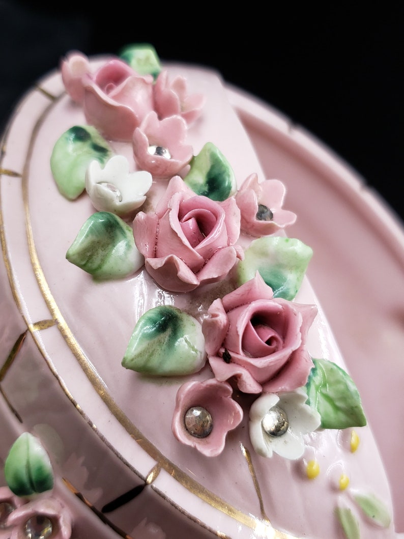 Lefton Pretty Pink Watering Can With Sparkly Rhinestone - Etsy