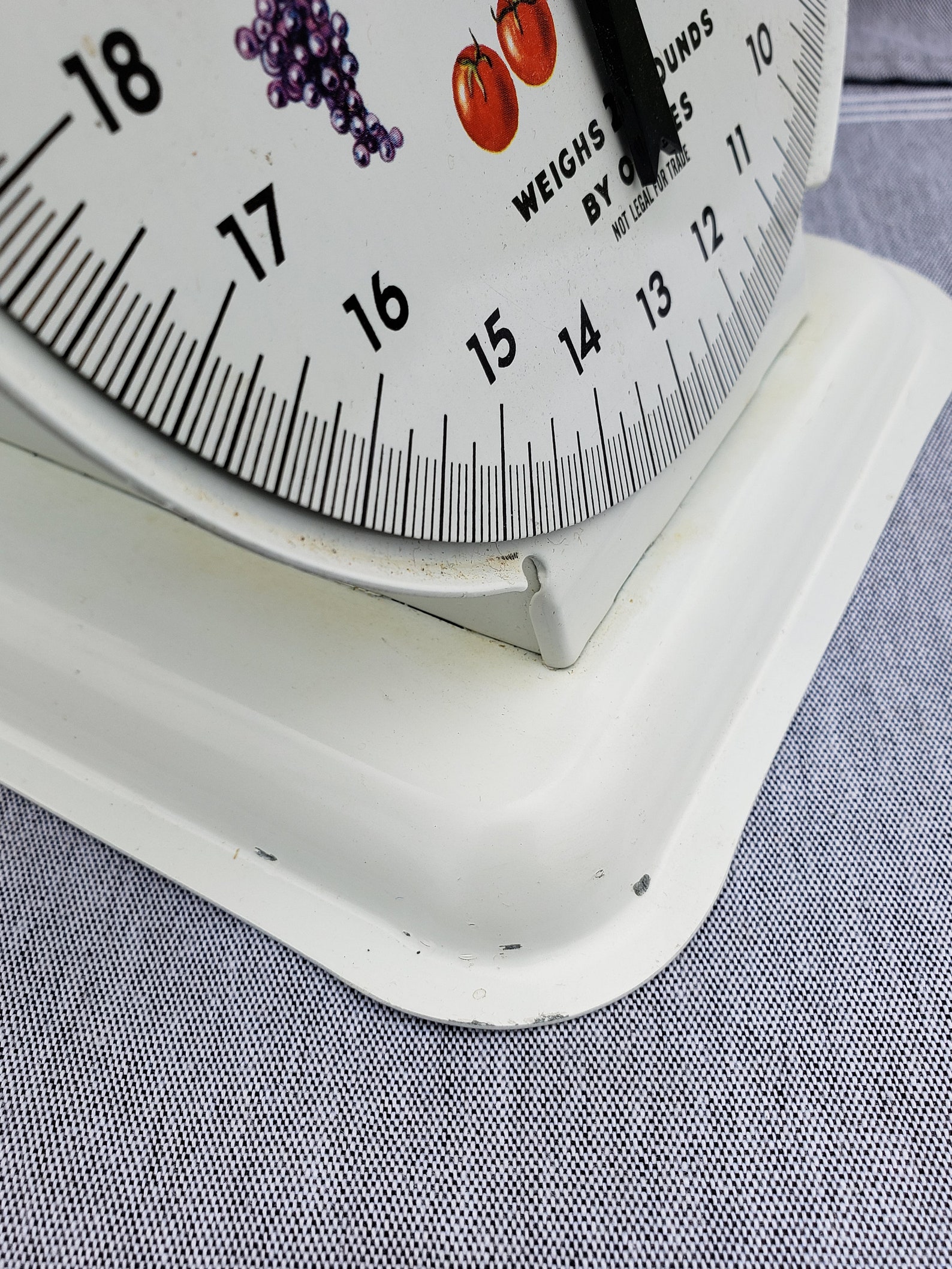 Crisp White American Family Scale NIB With Food Motif for Vintage Retro ...