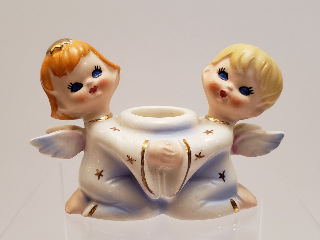Vintage Lefton Angel Candle Holder - Lefton Angel - Vintage Angel ...