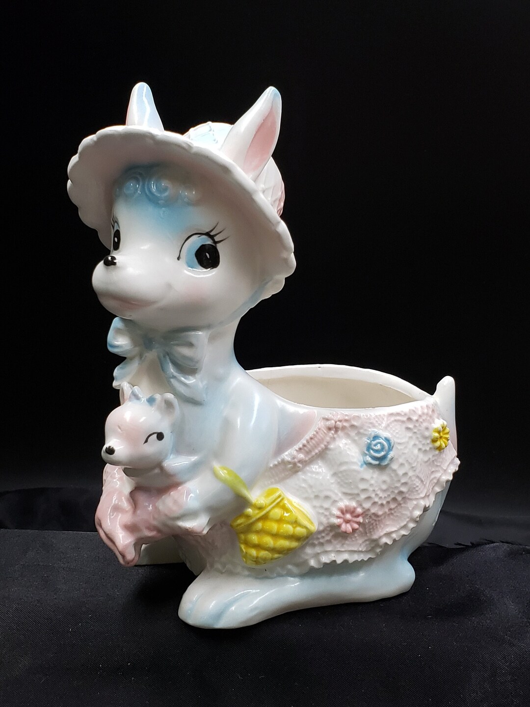 Vintage Inarco Mama Kangaroo With Baby Planter for Spring Easter Mantel ...