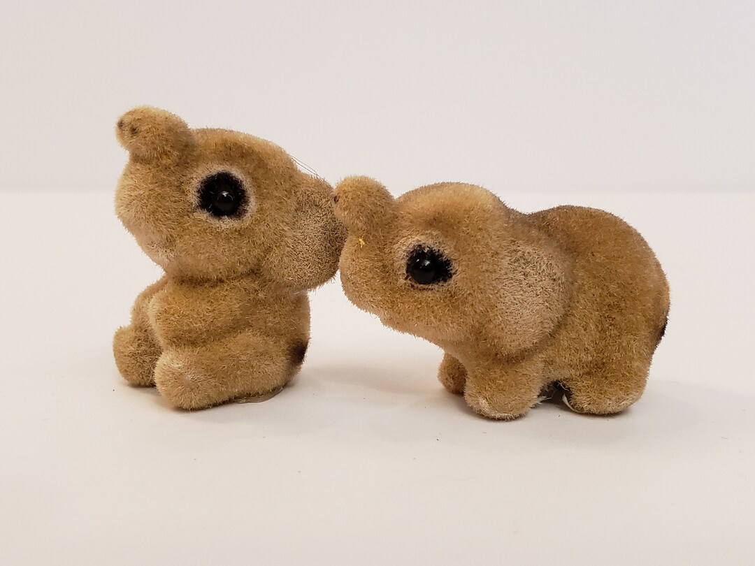 Retro Vintage Flocked Elephant 1960s - Elephant Collectible - Etsy