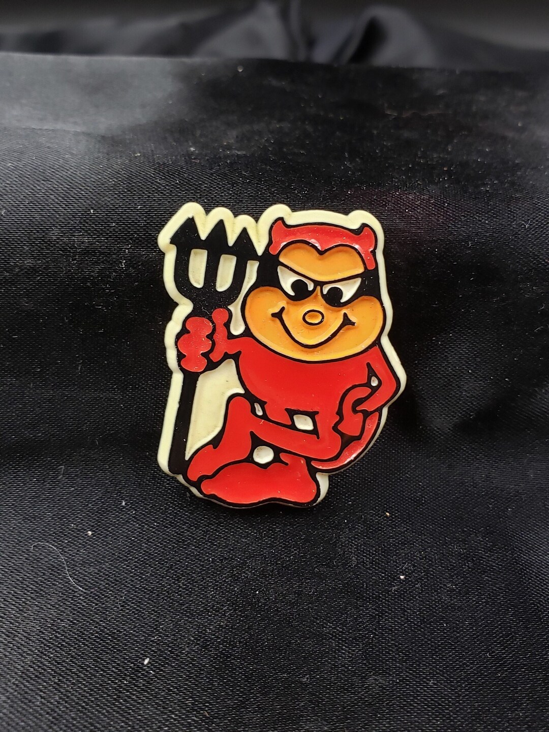 Hallmark Cutest Little Masked Devil With Pitchfork Jewelry Brooch Pin ...