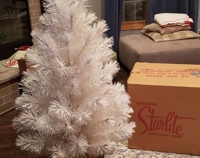 Starlite White 4ft Christmas Tree IOB for Vintage Retro Classic ...