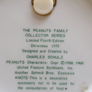 Peanuts 1975 Christmas Plate Gift for Snoopy Woodstock Christmas Plate ...