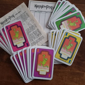Retro Vintage Kermit the Frog Card Game for Ages 5-10 Milton Bradley ...