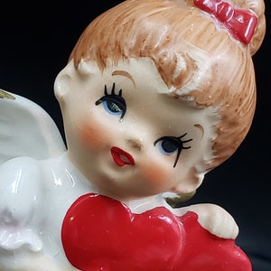 Lovely Lefton February Angel Birthday Figure Cutie With Hearts Gift for ...