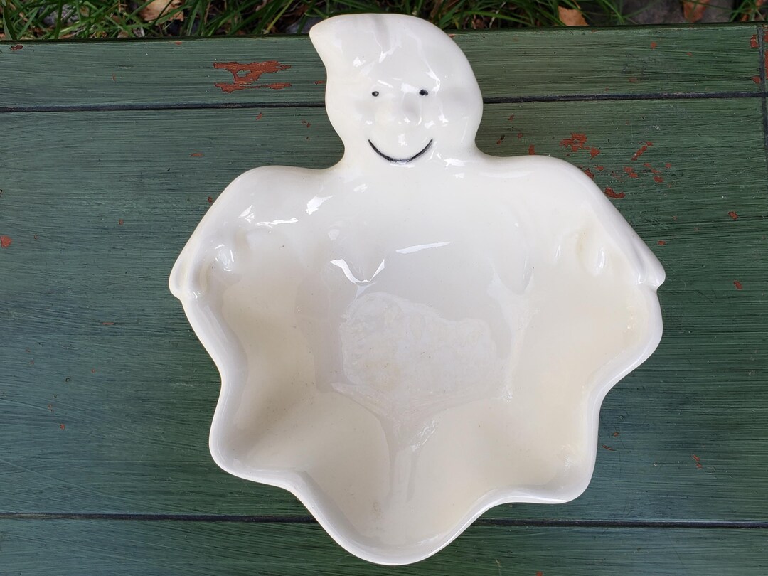 Spooky Cute Ceramic Hobbyist Ghost Candy or Trinket Dish for Halloween ...