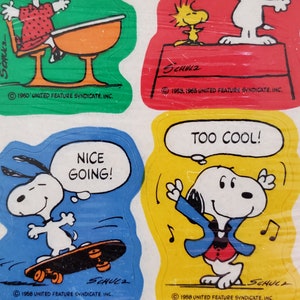 Peanuts Stickers 4 Sheets New in Unopened Package by Ambassador Gift ...