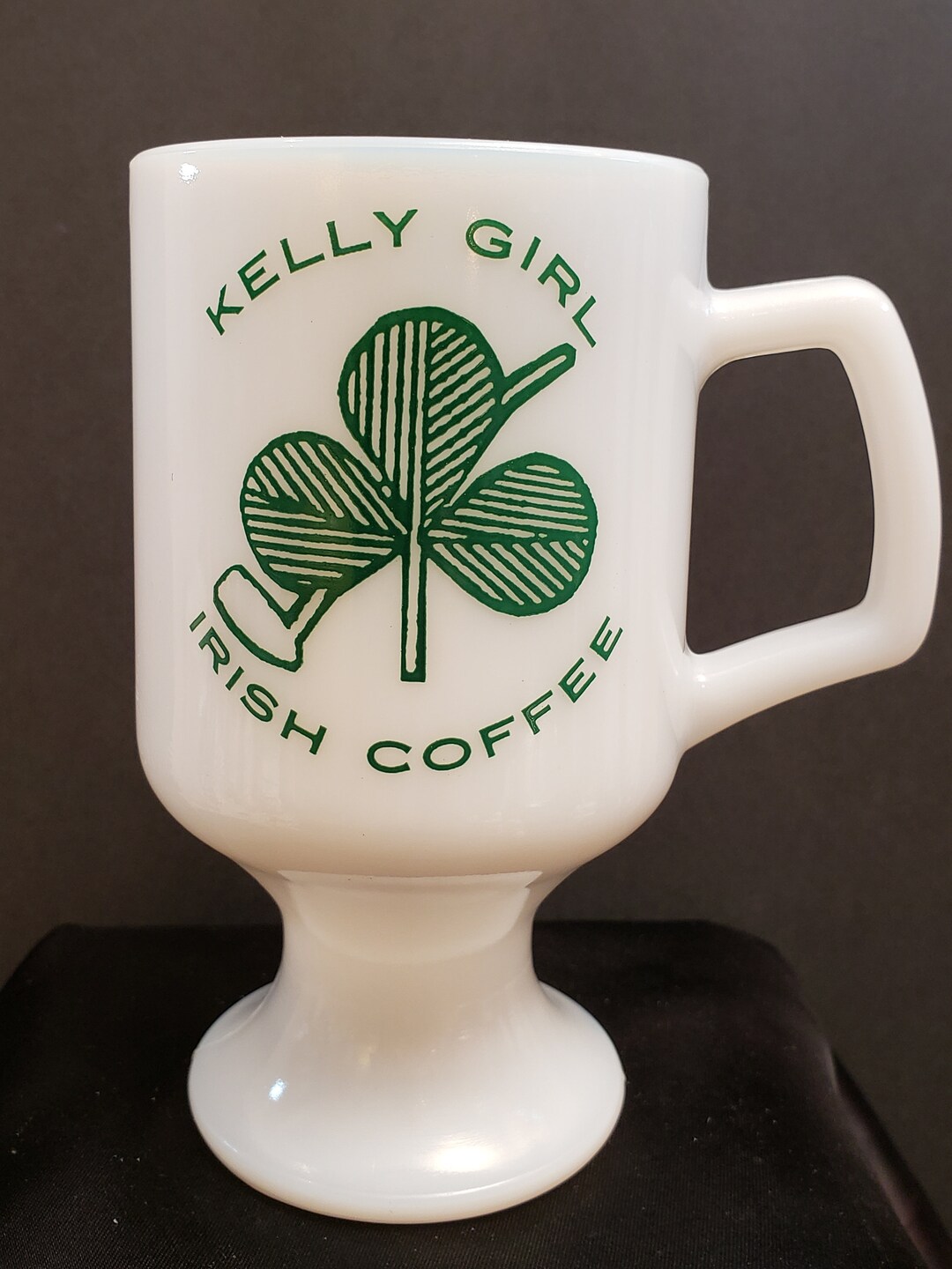 Vintage Kelly Girl Irish Coffee Milk Glass Cup Mug Gift for Vintage ...
