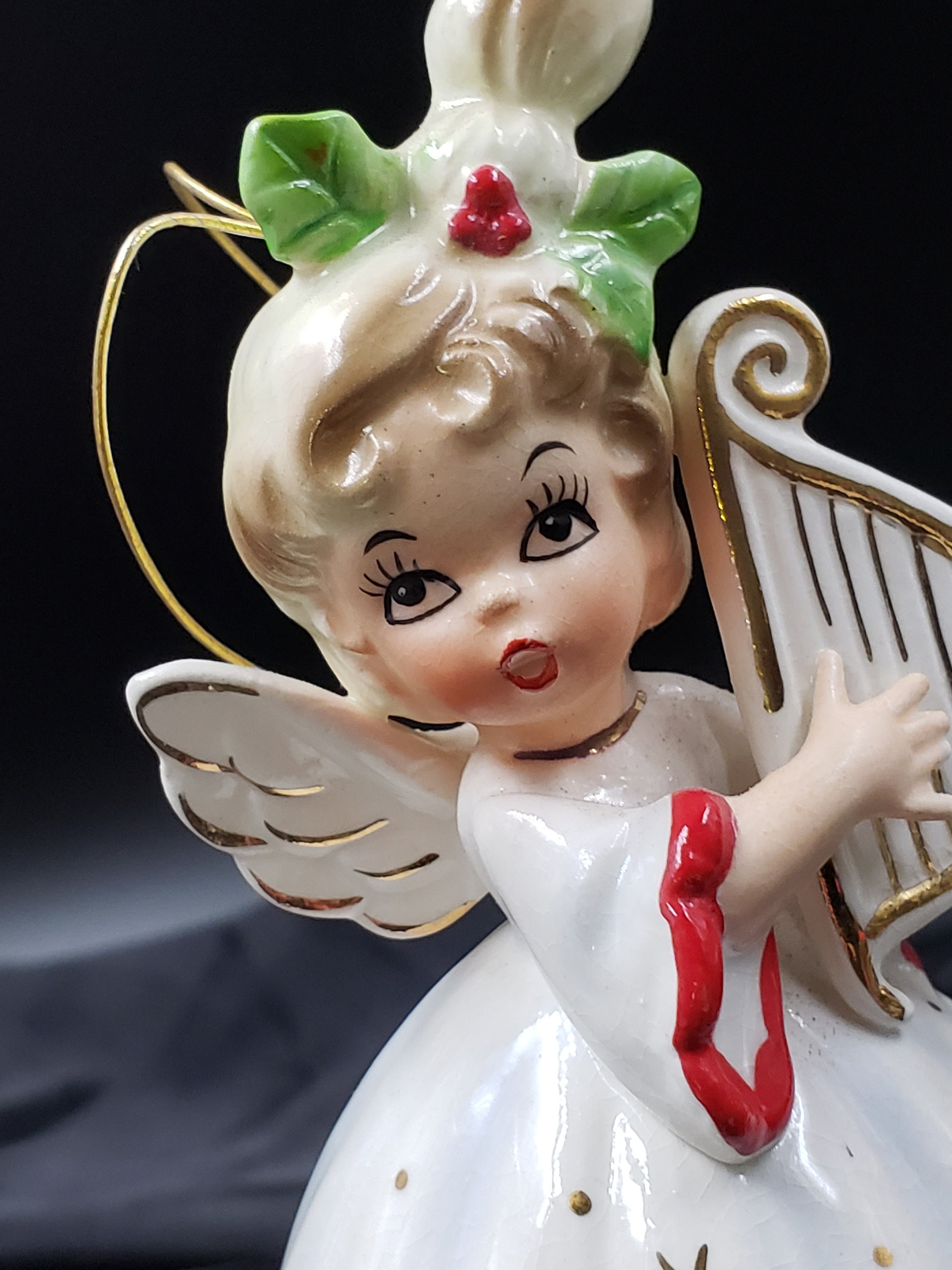 Vintage Josef Originals Christmas Angel Bell Ornament With - Etsy