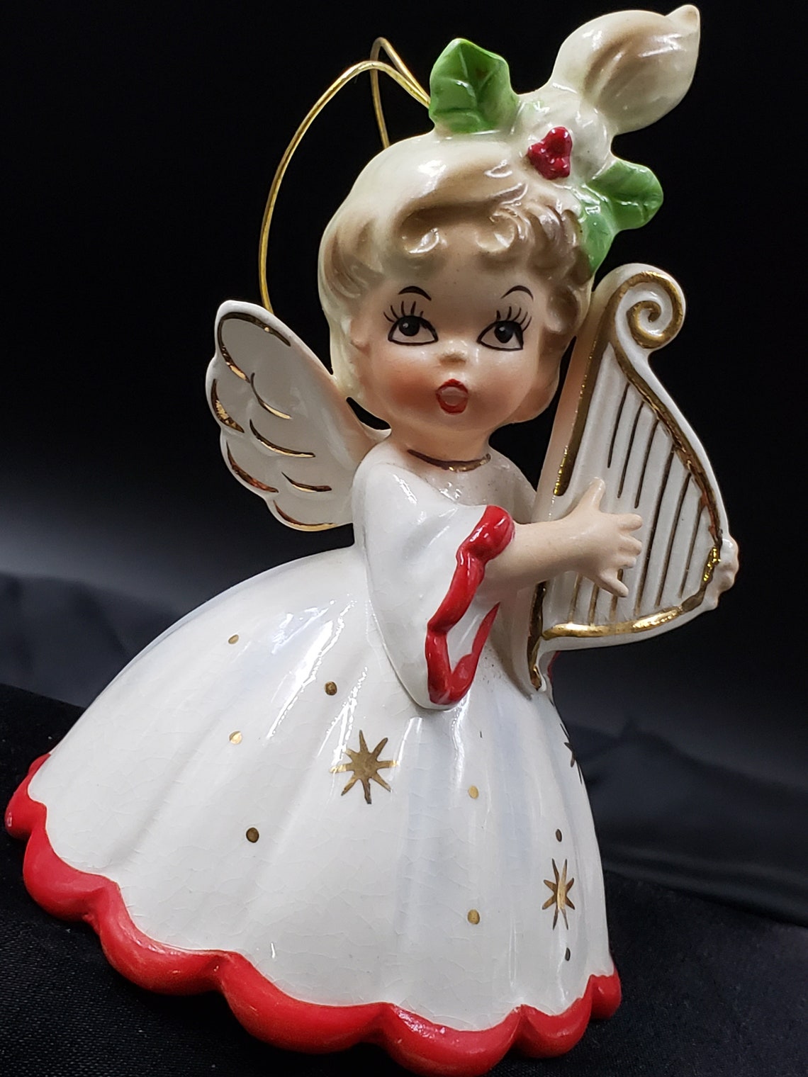 Vintage Josef Originals Christmas Angel Bell Ornament With - Etsy