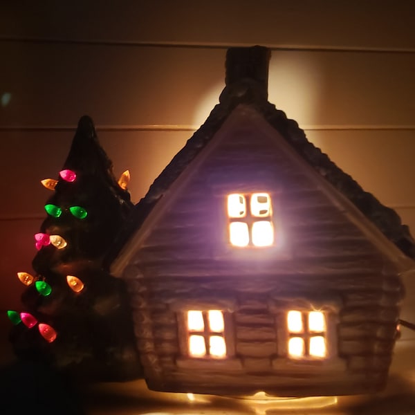 Ceramic Lighted Houses Christmas - Etsy