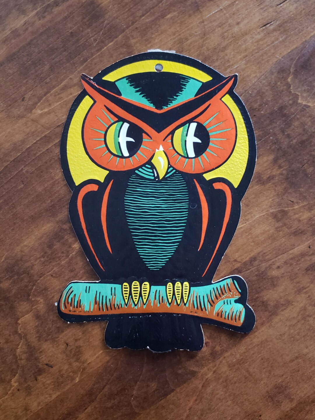 Retro Vintage Embossed Owl Die Cut for Halloween Wall Hanging Decor ...