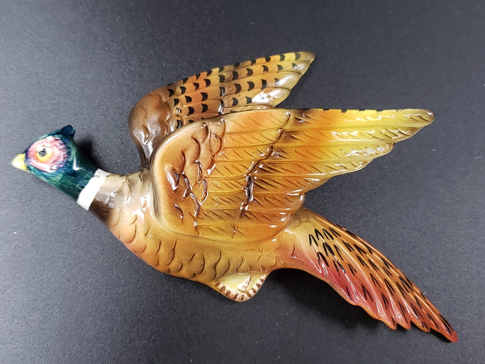 Spectacular Set of 3 Pheasant Wall Pocket Vase Japan Gift for Wall ...