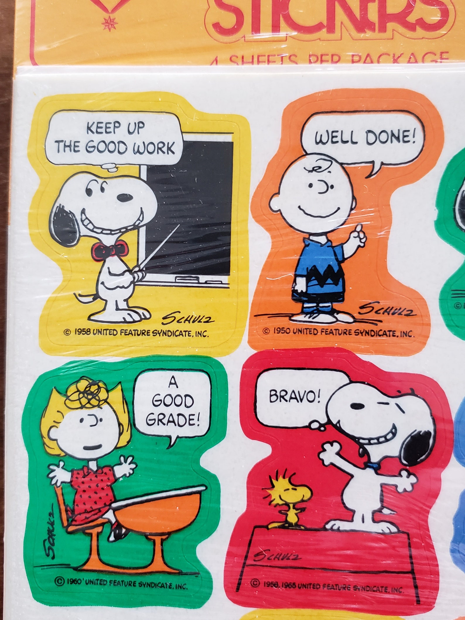Peanuts Stickers 4 Sheets New in Unopened Package by | Etsy