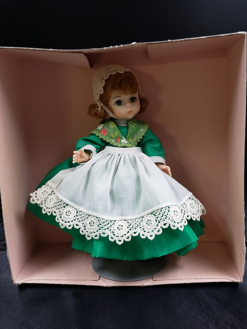 Vintage Madame Alexander Ireland Doll IOB on Stand for March Birthday ...