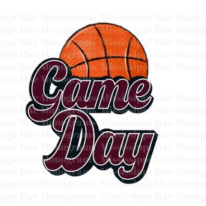Basketball PNG, Maroon Basketball Team Digital Download, Game Day ...