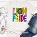 Lion Pride School Mascot Spirit PNG, Sublimation Design for Shirts ...