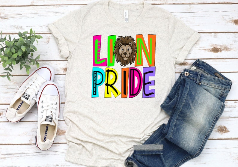 Lion Pride School Mascot Spirit PNG Sublimation Design for - Etsy