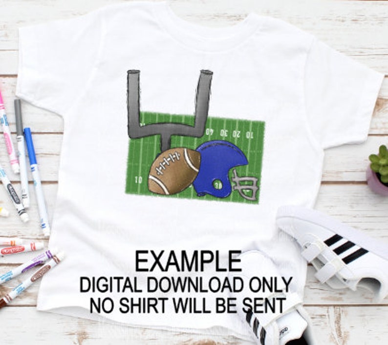 Blue Football Team PNG Sublimation Digital Download - Etsy