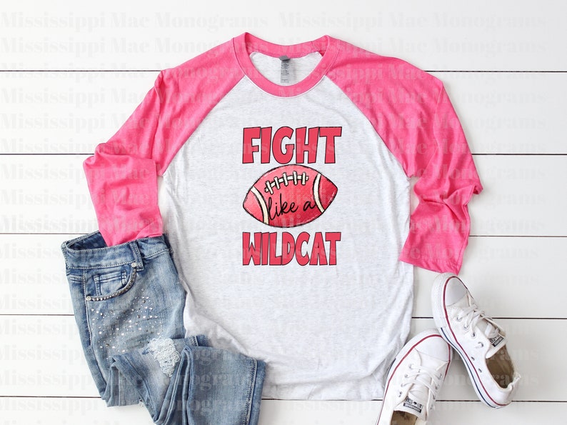 Pink Wildcat Football, Breast Cancer PNG, Pink Out Game Digital ...