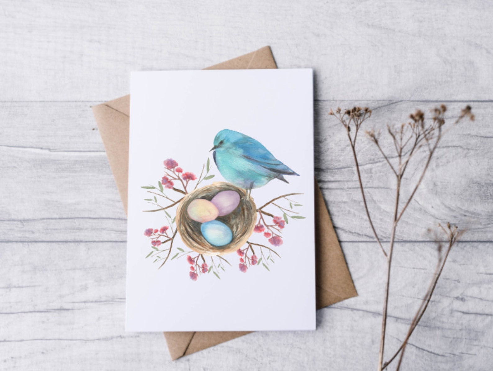 Spring Bird Note Card Set, Thank You Cards, Folded Notes - Etsy