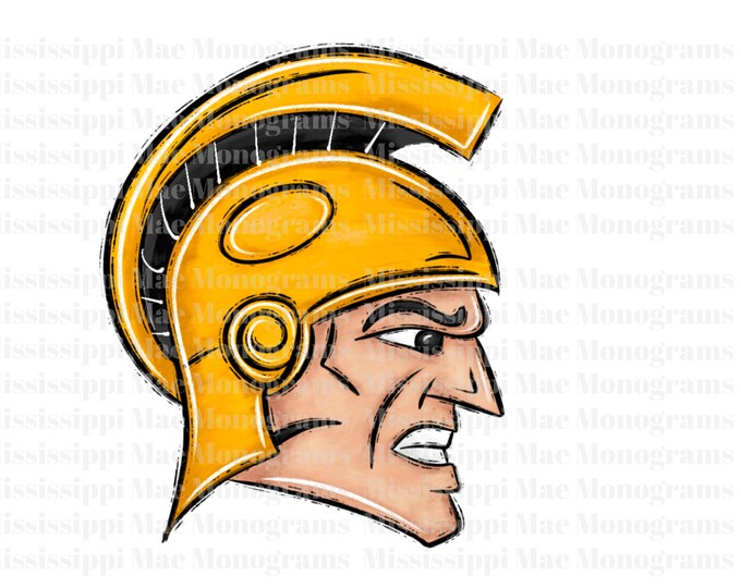 Gold and Black Trojan PNG, Digital Download - Etsy