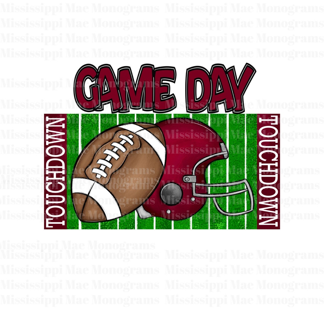 Maroon Football Team PNG, Game Day Digital Download, Sublimation Design ...