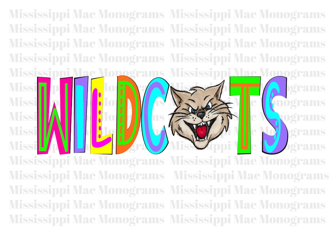 Wildcat School Spirit PNG, Wildcat Mascot, Sublimation Design, Digital ...