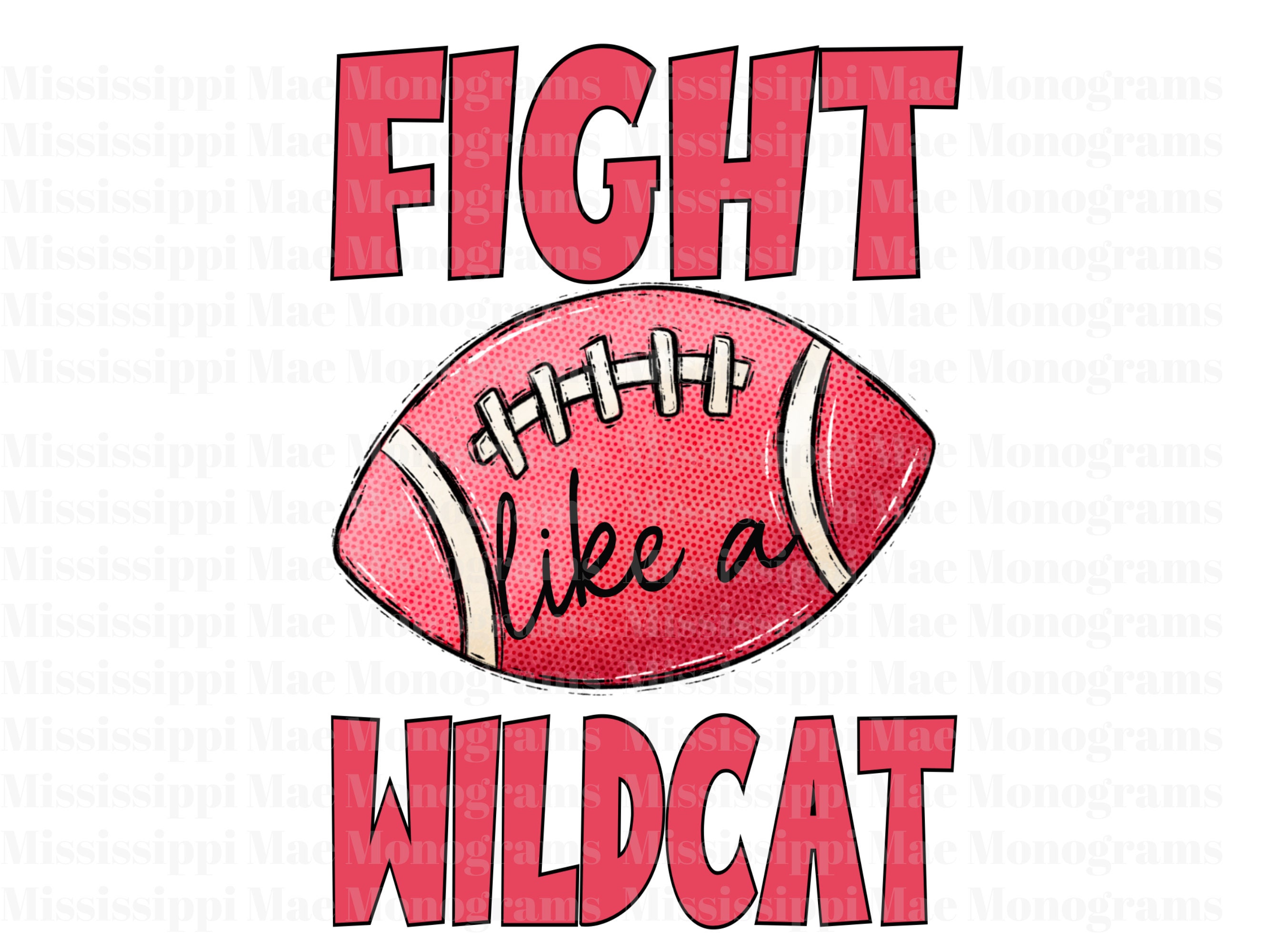 Pink Wildcat Football, Breast Cancer PNG, Pink Out Game Digital ...
